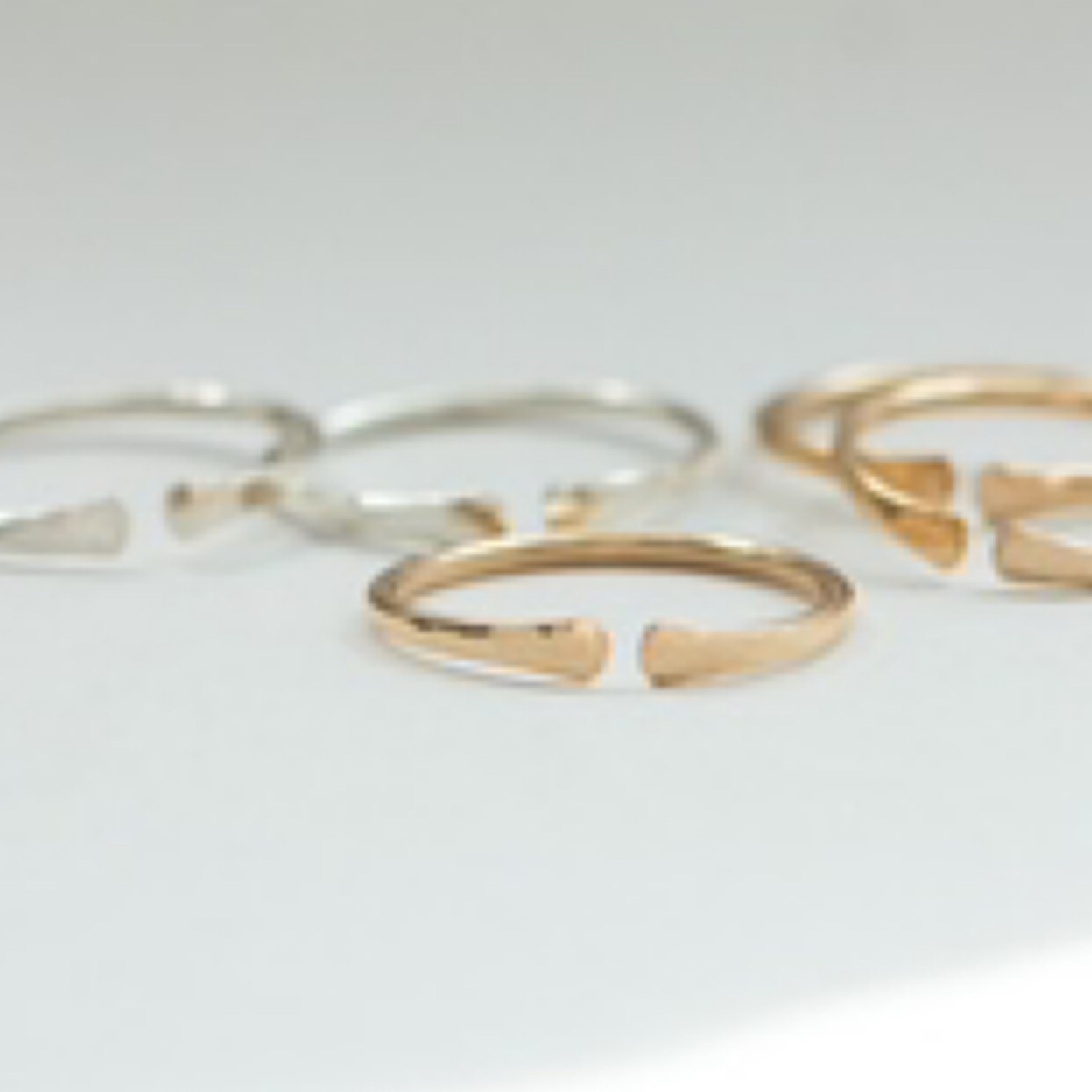 Open Front Stacking Ring | Gilded Permanent Jewelry
